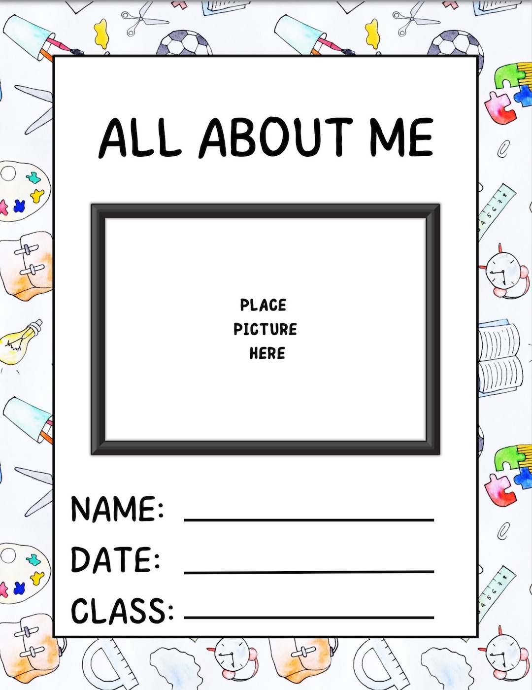 All About Me Book - Etsy