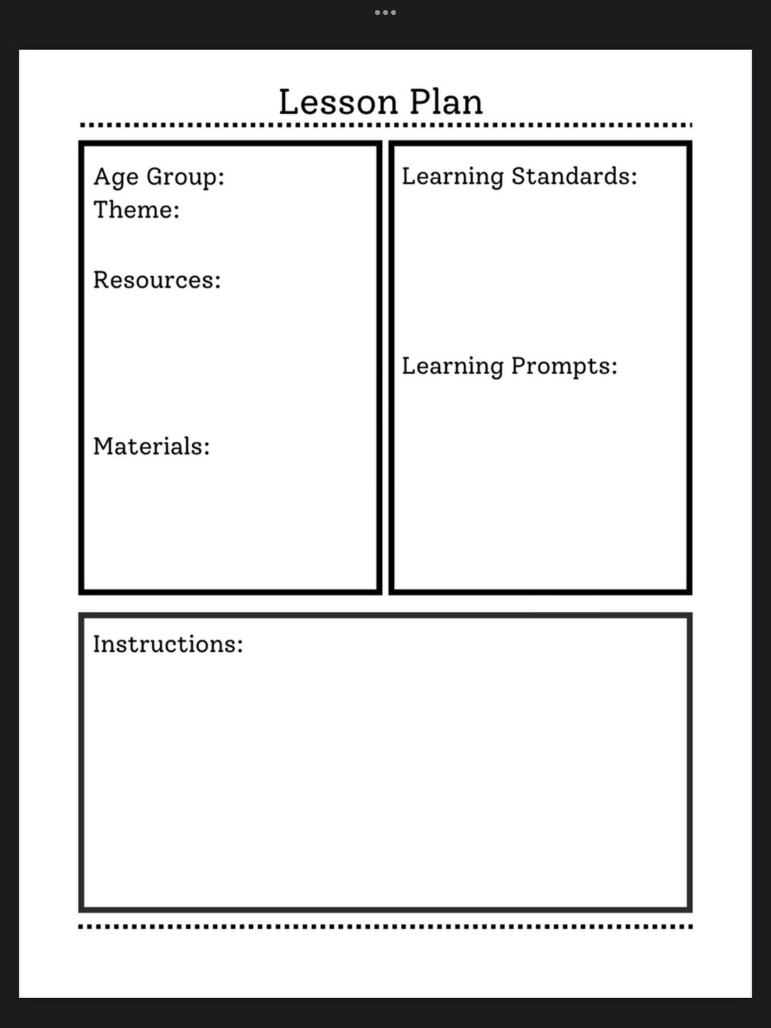 Teaching Template (plain) - Etsy
