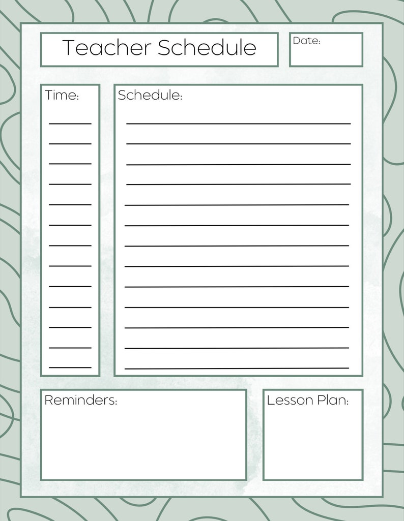 Teacher Planner - Minimalist Design - Etsy