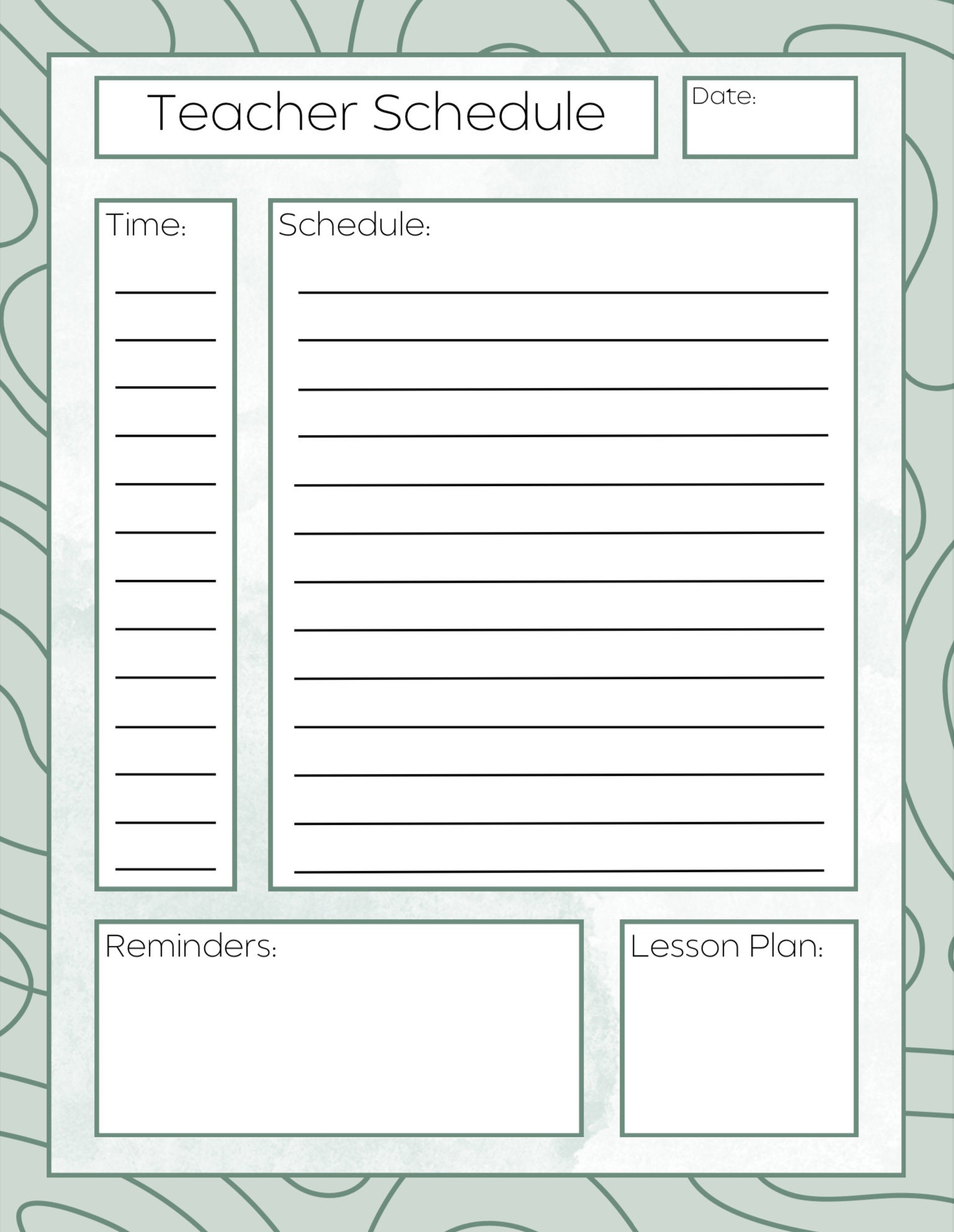 Teacher Planner - Minimalist Design - Etsy