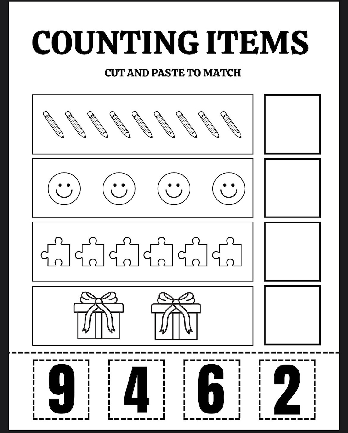 Counting Worksheets - Etsy