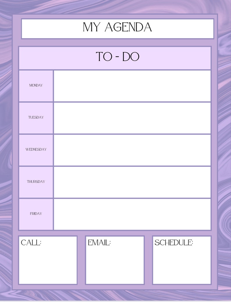 Homeschooling Planner - Purple Marble - Etsy