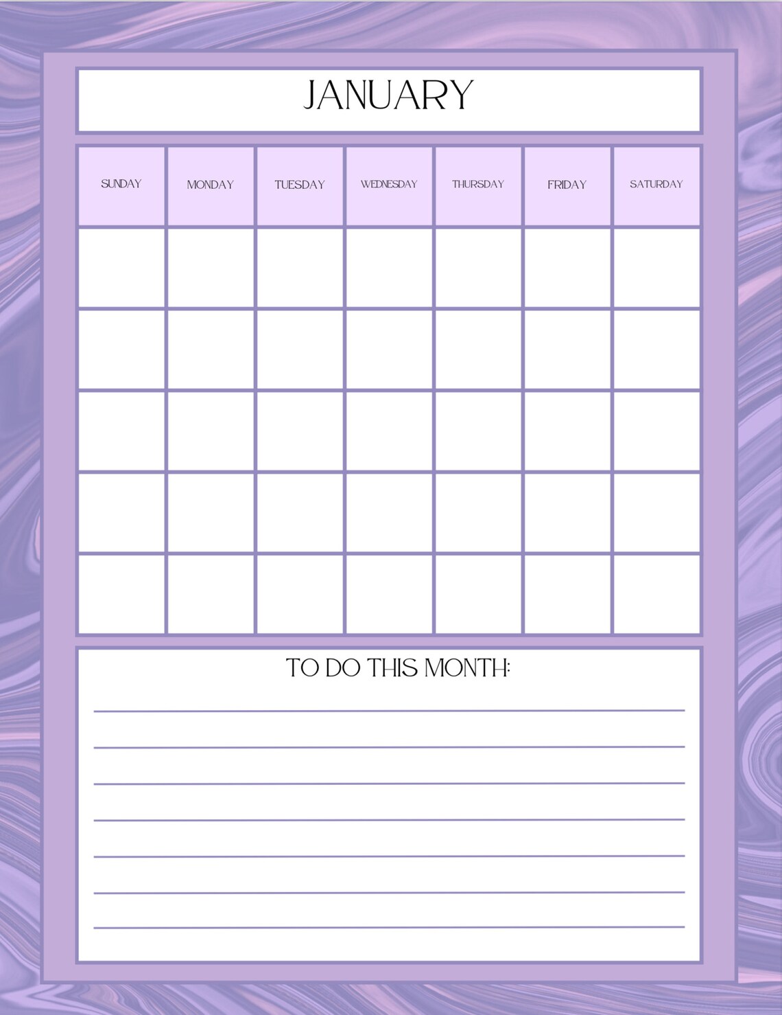 Homeschooling Planner - Purple Marble - Etsy