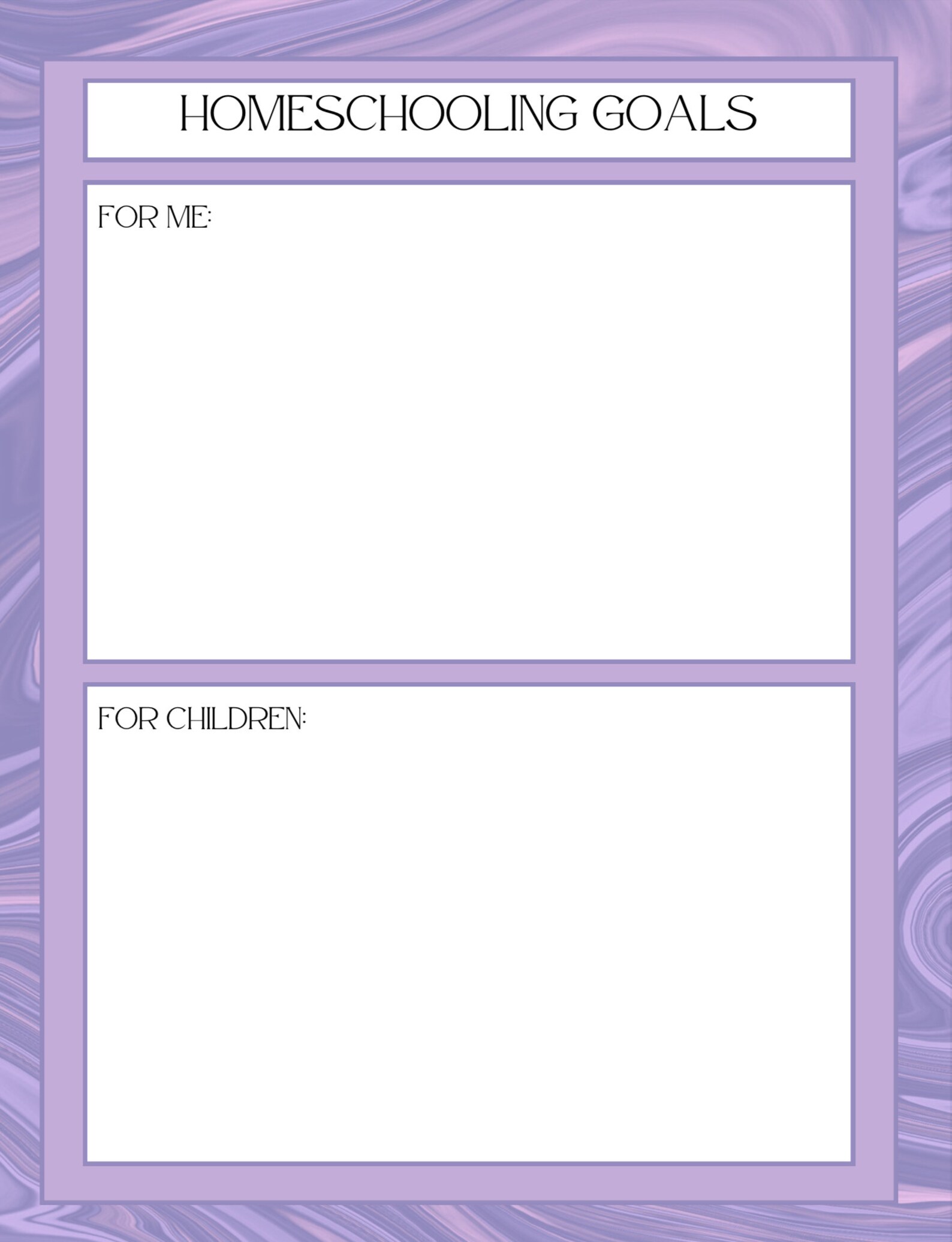 Homeschooling Planner - Purple Marble - Etsy