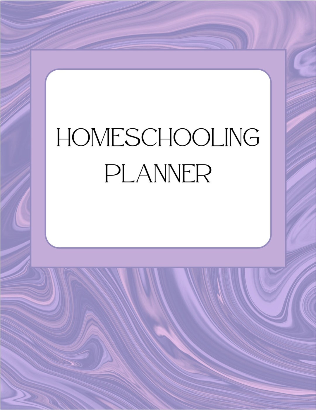 Homeschooling Planner - Purple Marble - Etsy