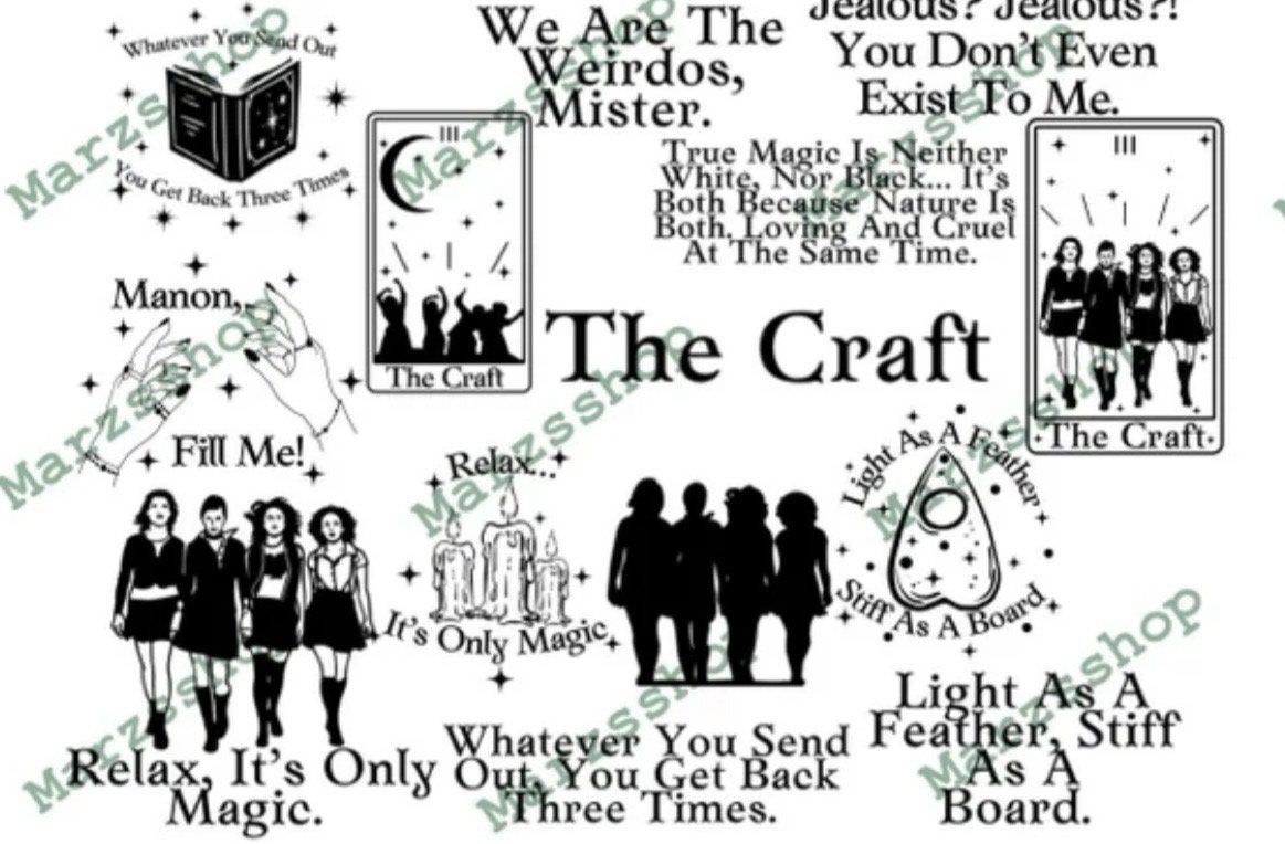 18 Piece SVG and PNG Witches, High School Witches Svg, the Craft Svg ...