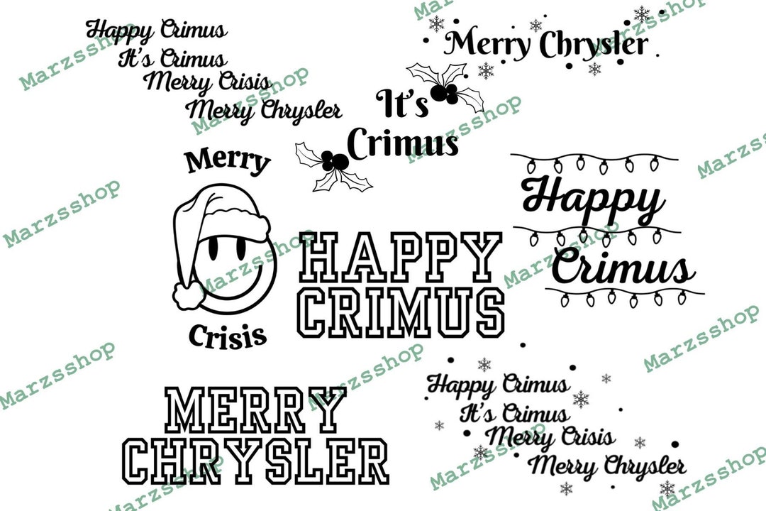 8 Piece SVG and PNG Bundle Merry Crisis,happy Crimus Svg,merry Crisis ...