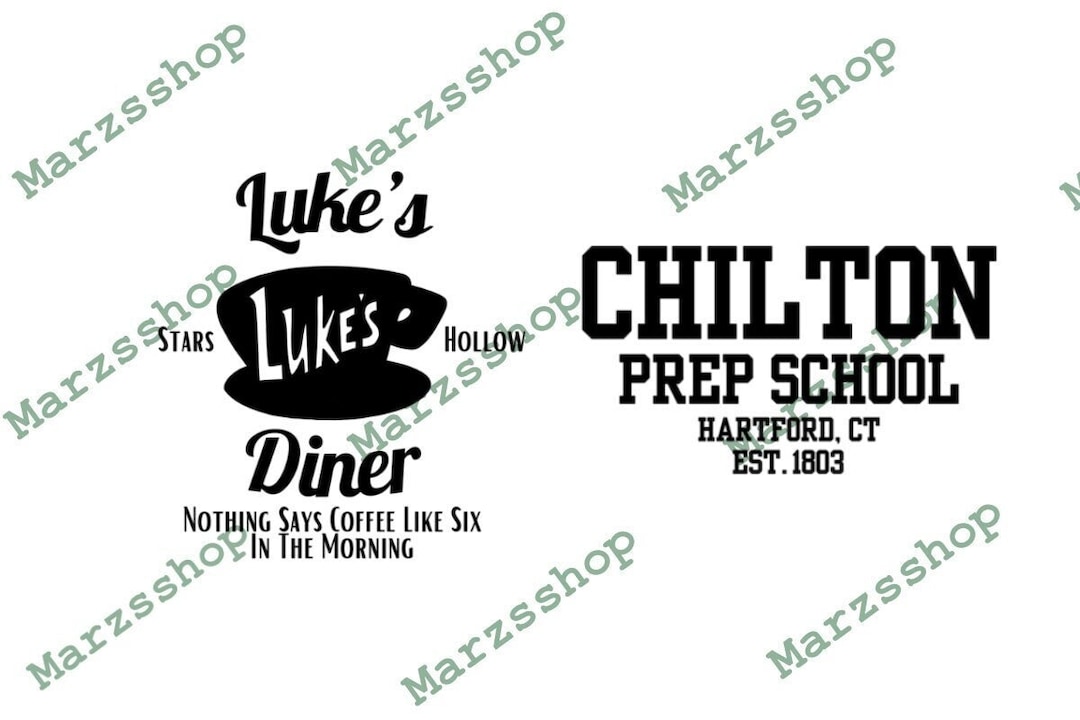 2 Piece SVG and PNG Bundle, Chilton Prep School Svg, Luke’s Diner Svg ...