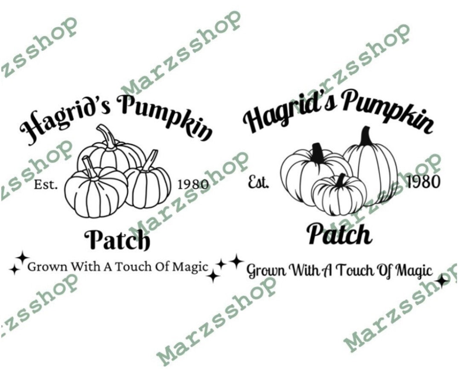 2 Piece SVG and PNG Hagrid Inspired, Hagrid's Pumpkin Patch Svg, Hargid ...