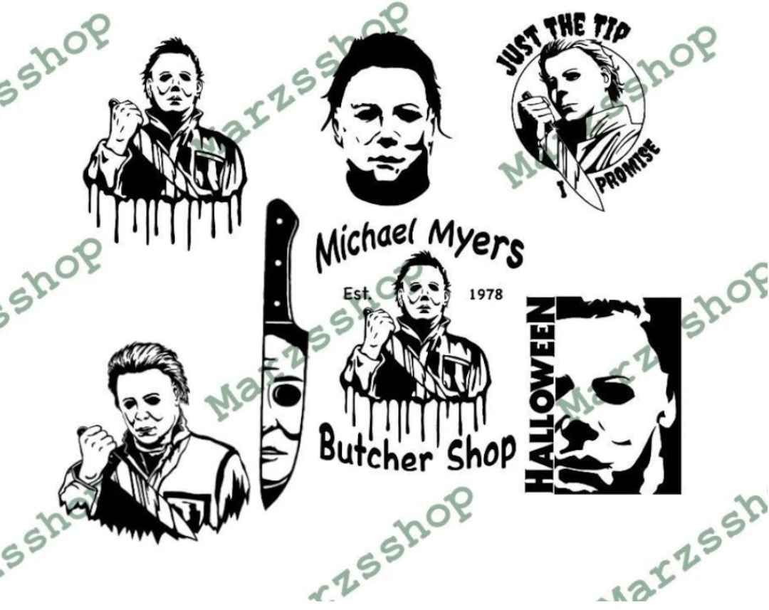 7 Piece SVG and PNG Bundle Michael Myers Inspired, Man With Knife Svg ...