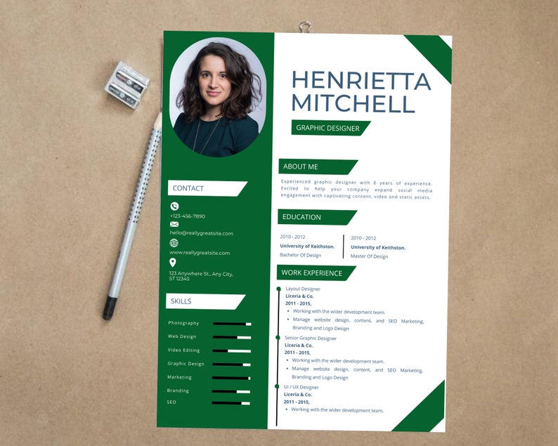 Resume Template CV Template Professional Resume Template Professional ...