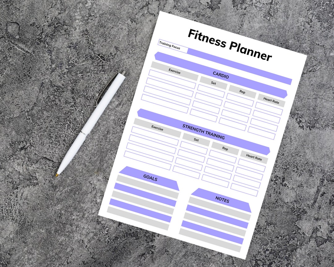 Fitness Planner | Workout Schedule | Workout Planner | Health Planner ...