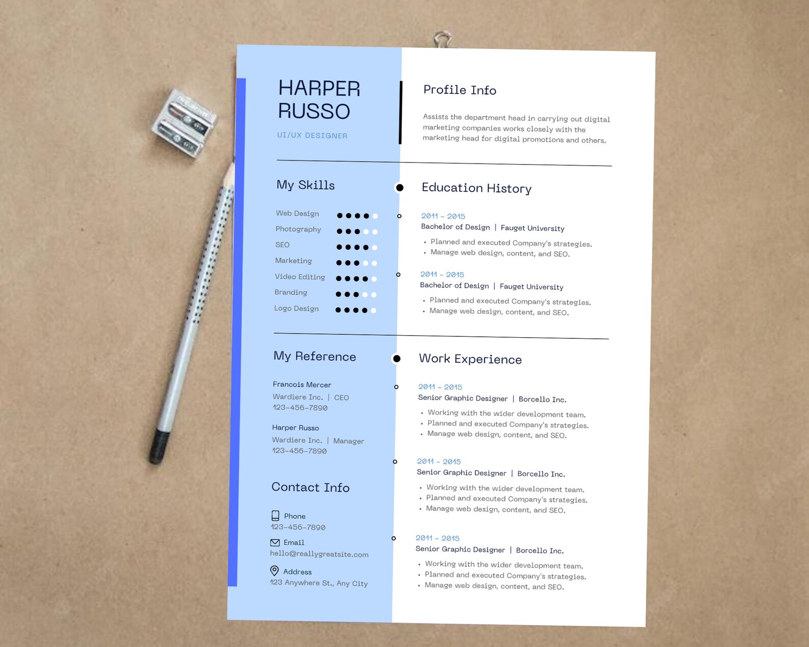 Resume Template | CV Template | Professional Resume Template ...