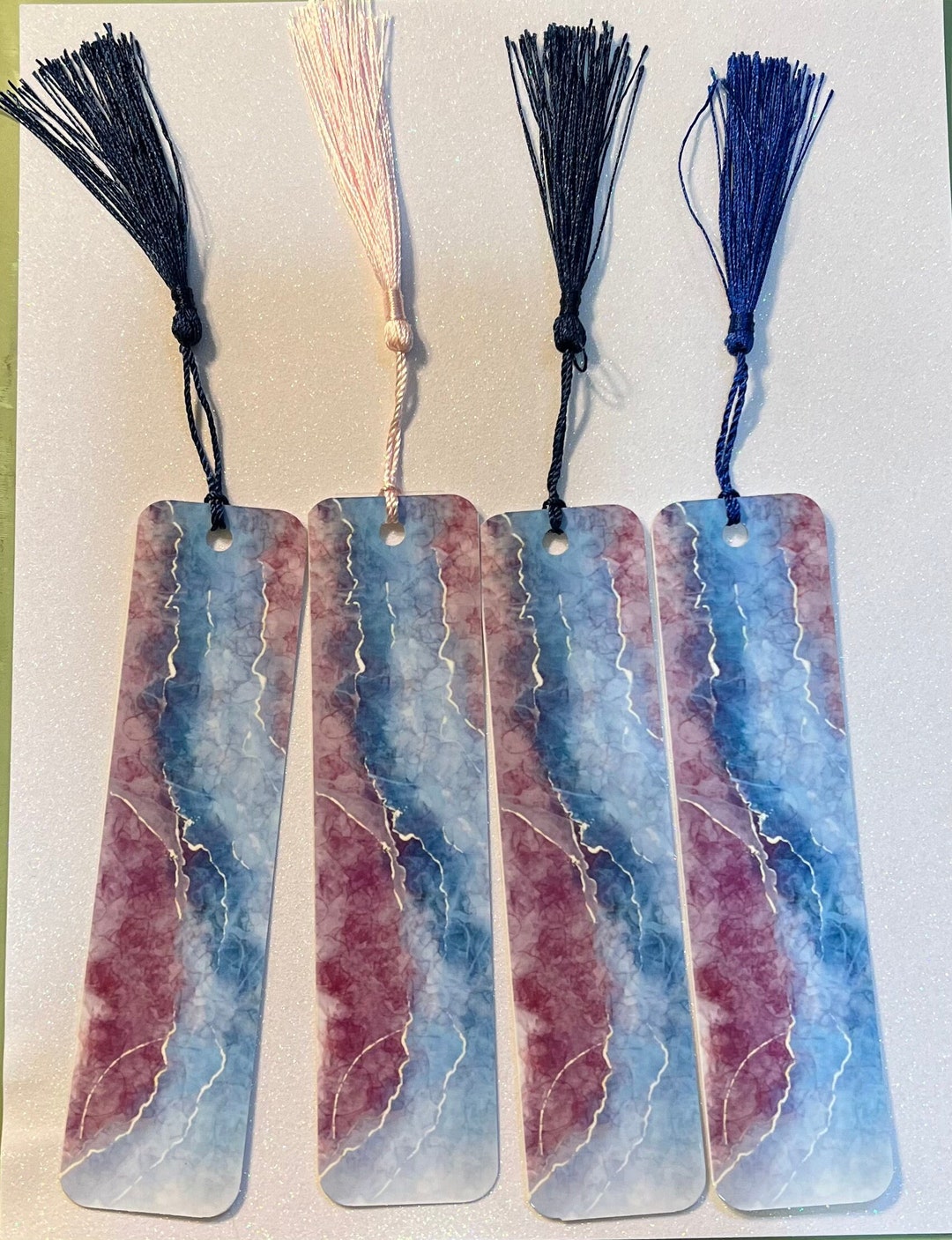 Alcohol Ink Bookmark With Tassel, Custom Orders Available - Etsy