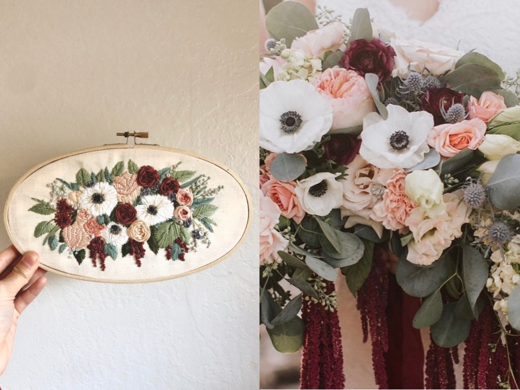 Personalized Floral Bouquet Replica, Wedding Bouquet Keepsake, Custom ...