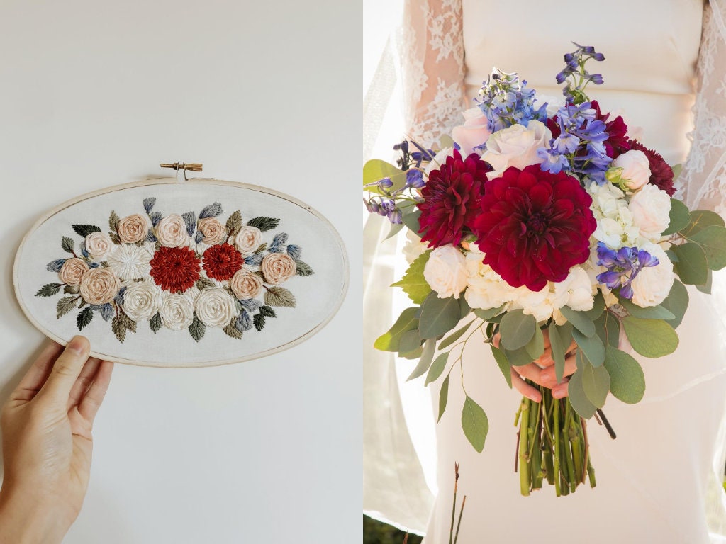Personalized Floral Bouquet Replica, Wedding Bouquet Keepsake, Custom ...