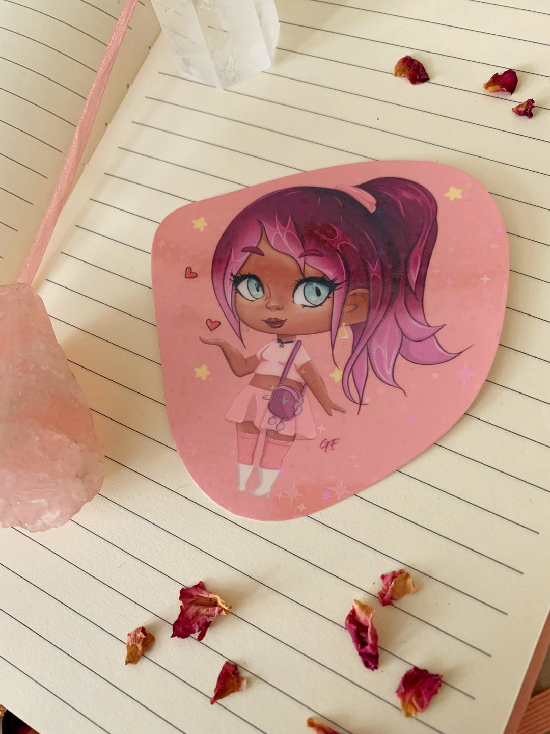 Chibi Girl Chibi Sticker Cute Sticker - Etsy