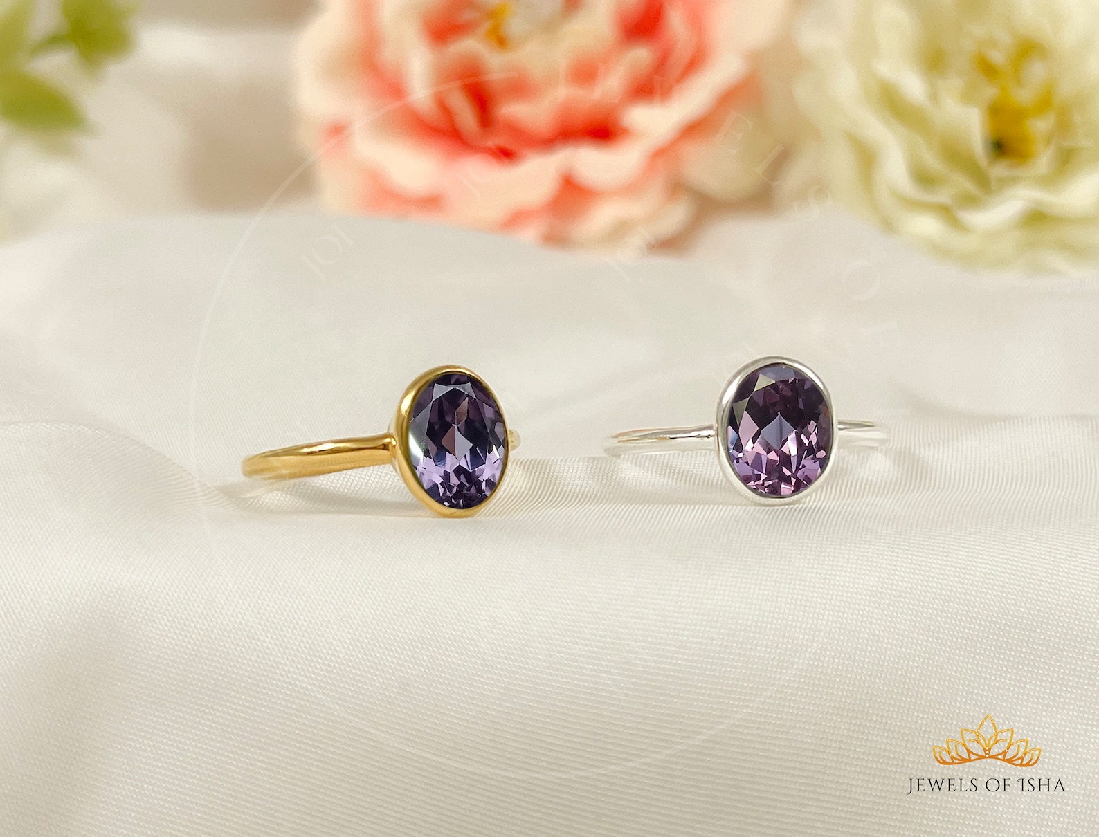 Dainty Alexandrite Ring, Color Change Alexandrite, 925 Solid Silver or ...