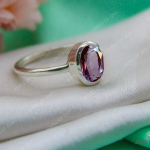 Dainty Alexandrite Ring, Color Change Alexandrite, 925 Solid Silver or ...