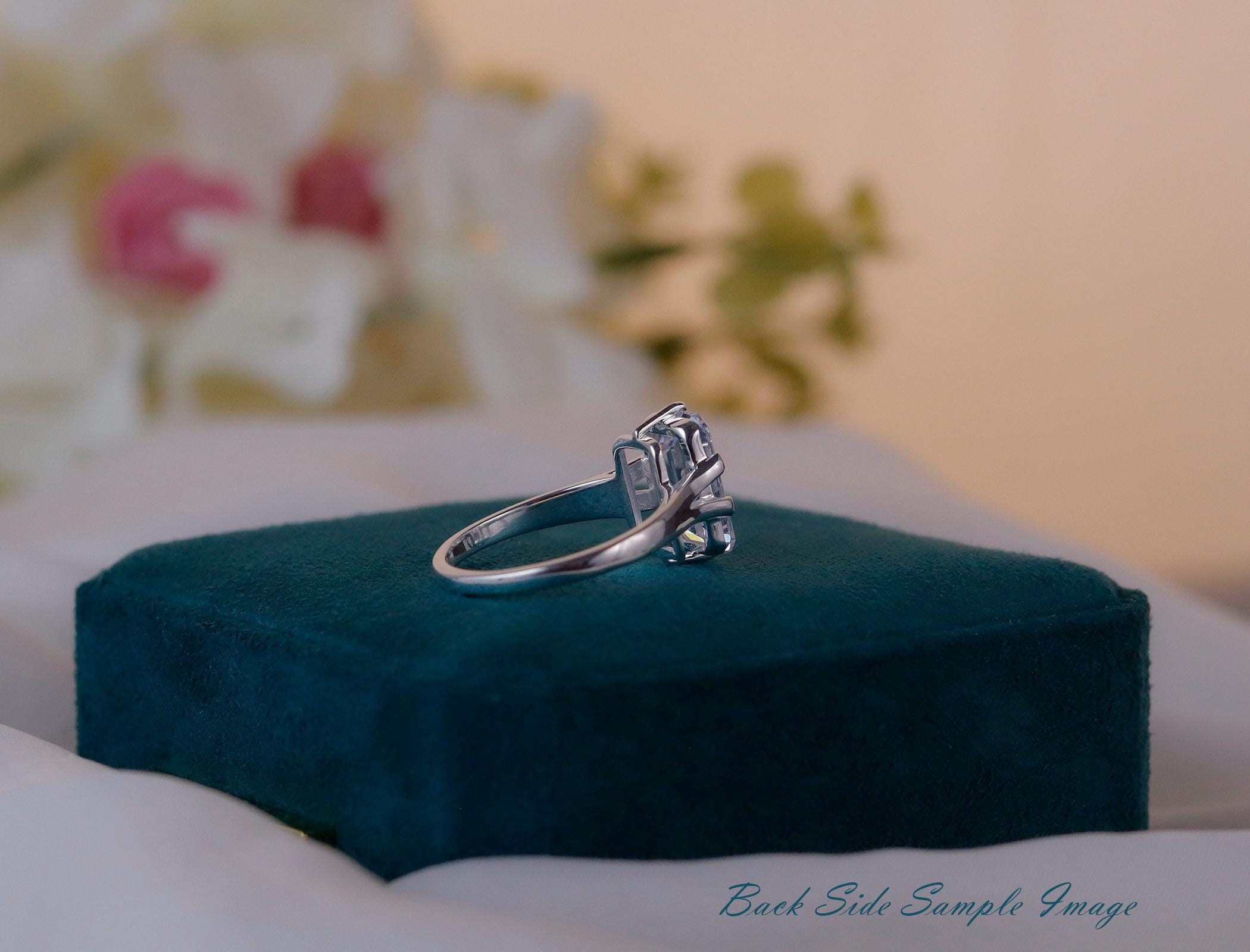 Green Amethyst Radiant Cut 14k Gold Vermeil Ring, 925 Silver Bold ...