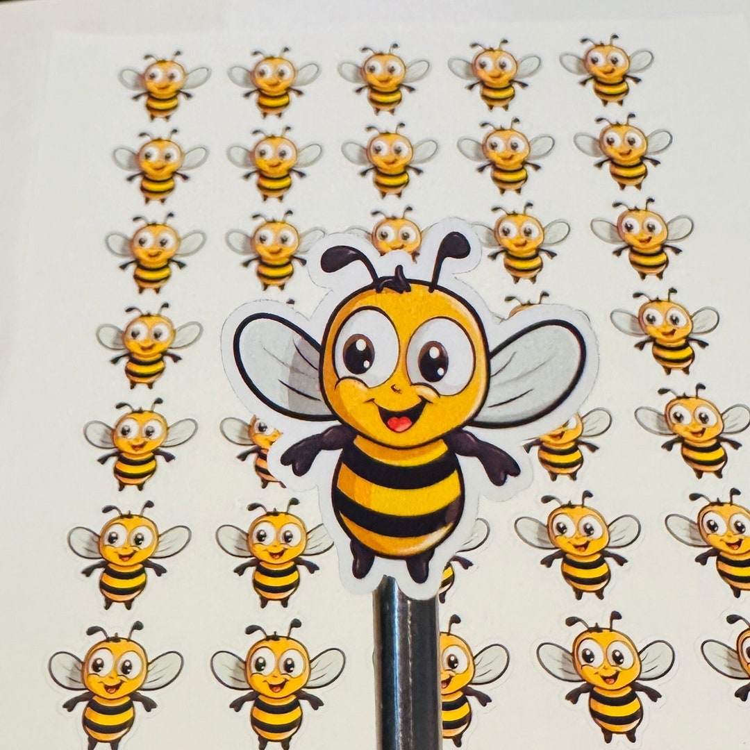 Bee Stickers, Bee Labels, Sticker Sheet, Sheet, Planner Stickers ...