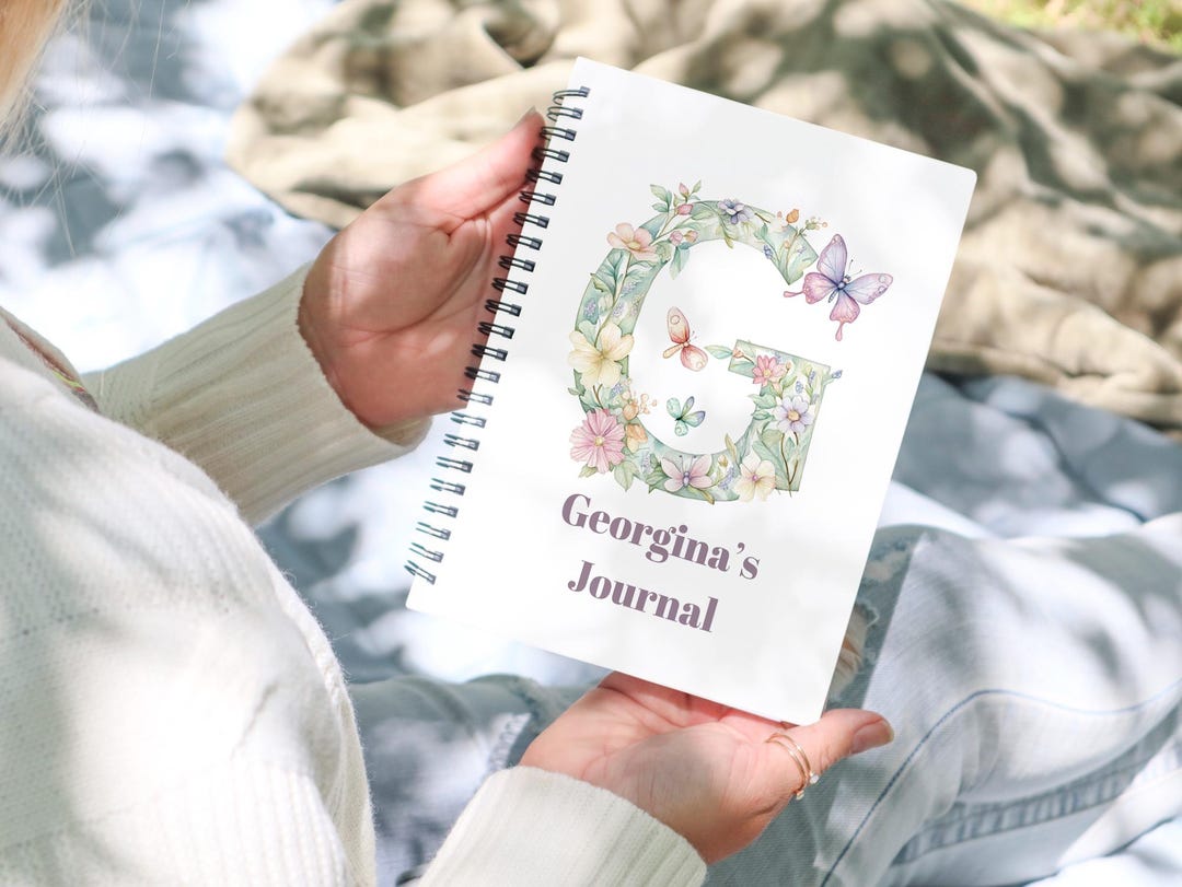 Personalised Spiral Notebook, Custom Notebook, Monogrammed Notebook ...