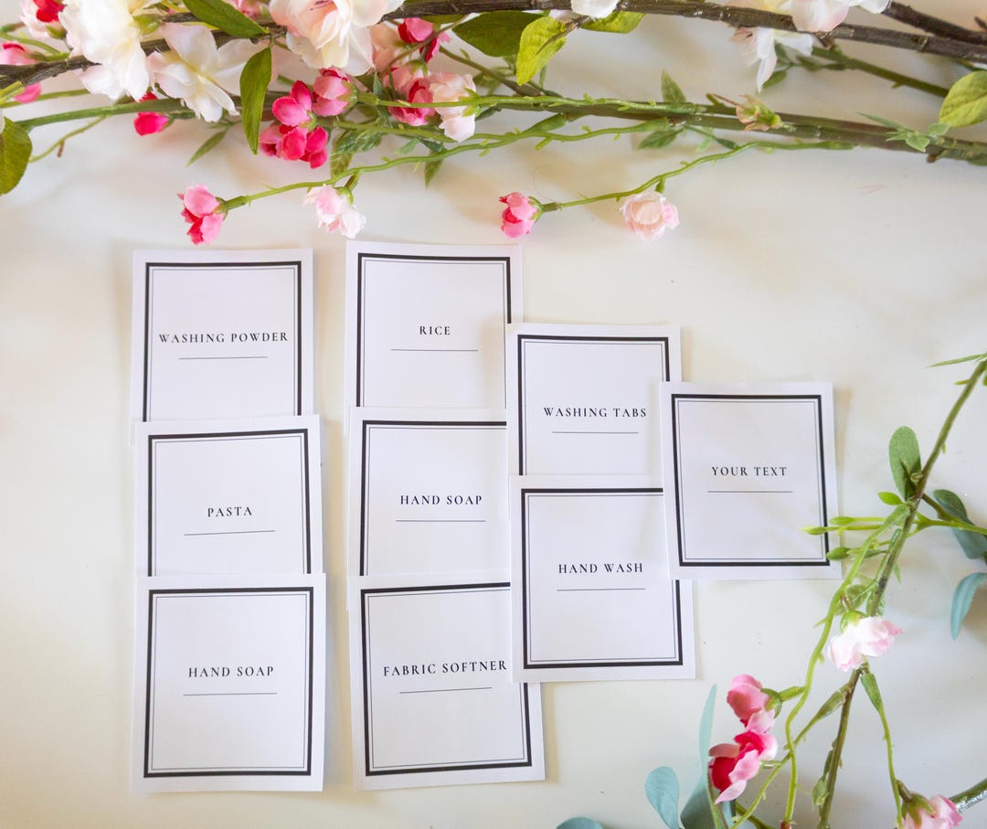 Pantry Labels Waterproof Storage Jar Labels, Pasta, Cereal, Oats, Rice ...