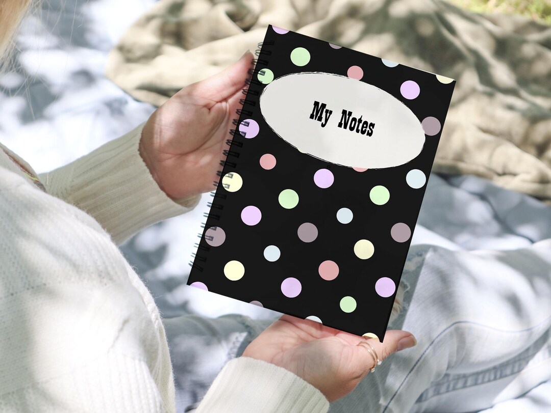 Polka Dot Spiral Notebook, Notepad Wire Bound Soft Backed, Spiral ...
