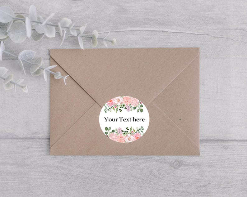 Personalised Floral Wedding Stickers, Blush Favour Labels, Bride Groom ...