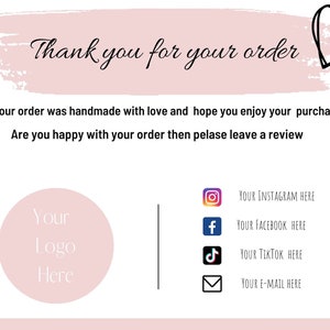 Printable Thank You Cards, Digital Download Template Thank You for Your ...