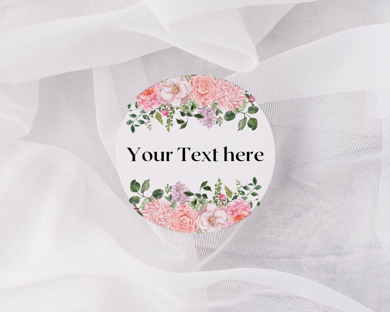 Personalised Floral Wedding Stickers, Blush Favour Labels, Bride Groom ...