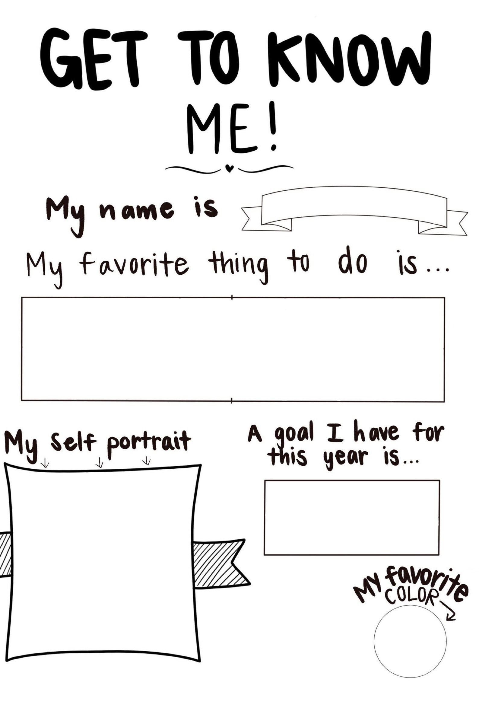 Get to Know Me Printable Summer Recap Printable School Year - Etsy