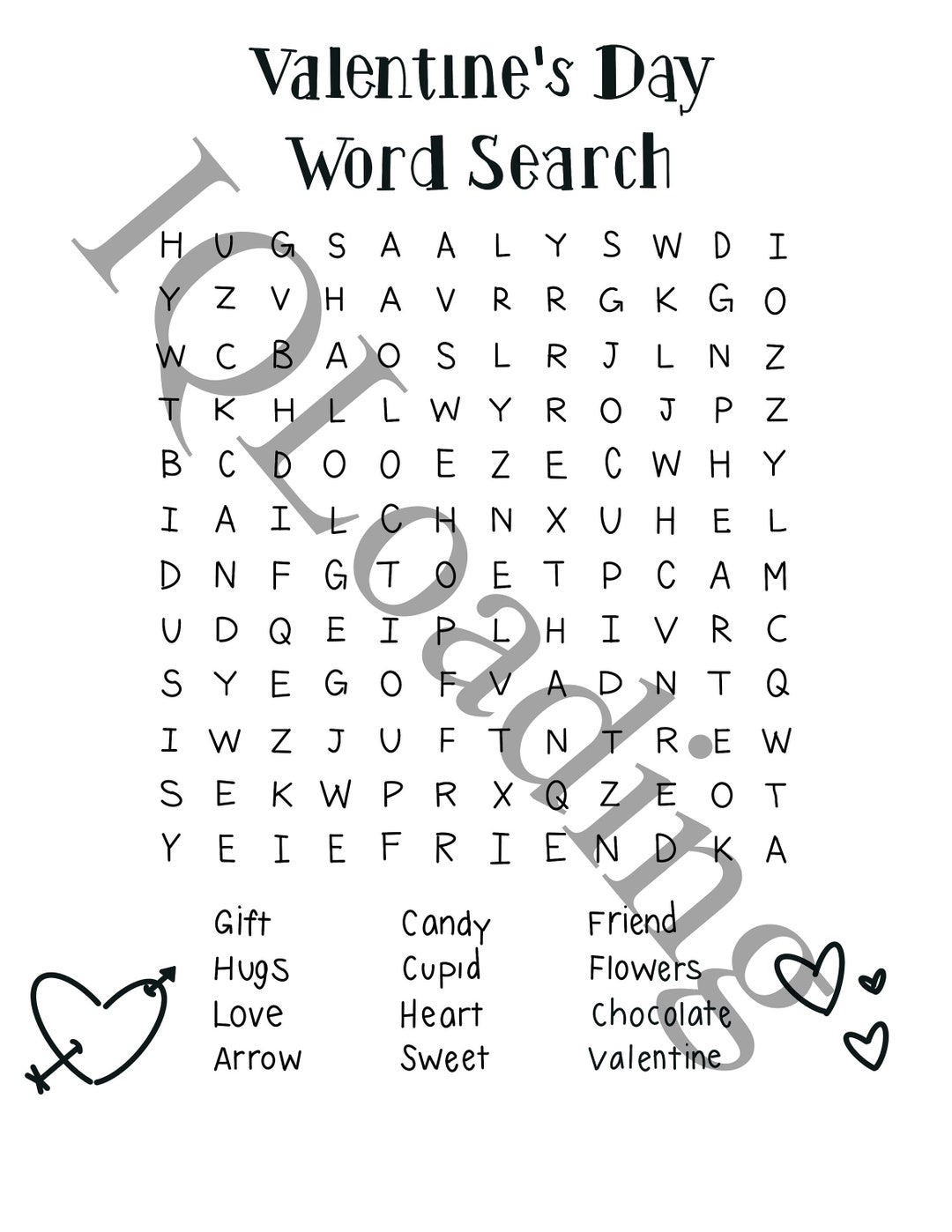 Valentines Day Word Search Activity for Teachers for Students ...