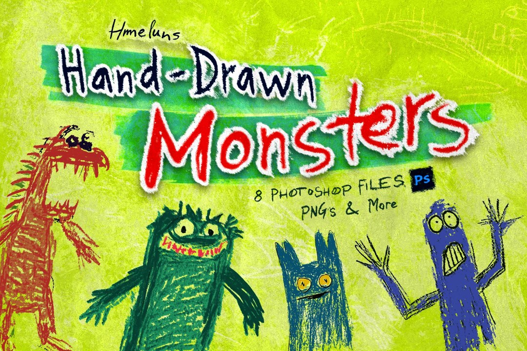 Hand-drawn Monsters – Fun & Customizable Monster Collection - Etsy