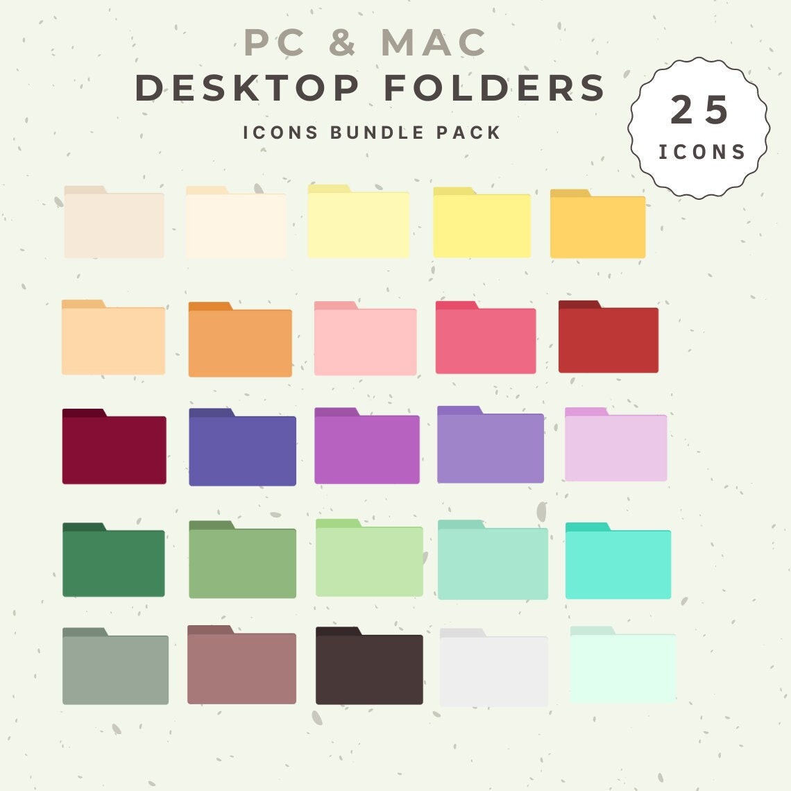Desktop Folder Icons | PC, MAC | Colourful Icons | MacBook Folder Icons ...