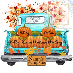 Fall Truck With Customizable Pumpkins PNG Digital File Only - Etsy