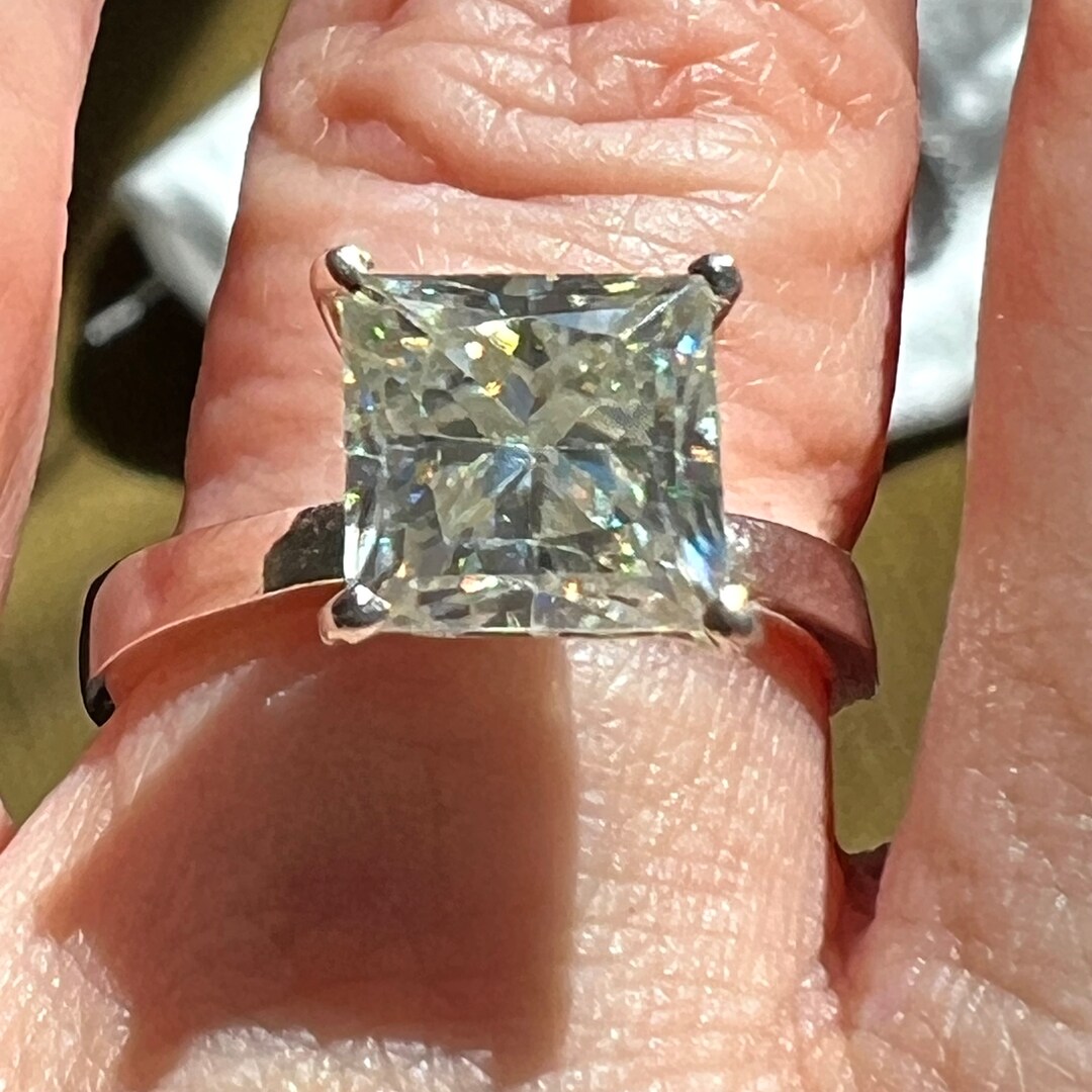 GIA Earth Mined 2.51CT Princess Cut H SI2 Loose Diamond/ Engagement ...