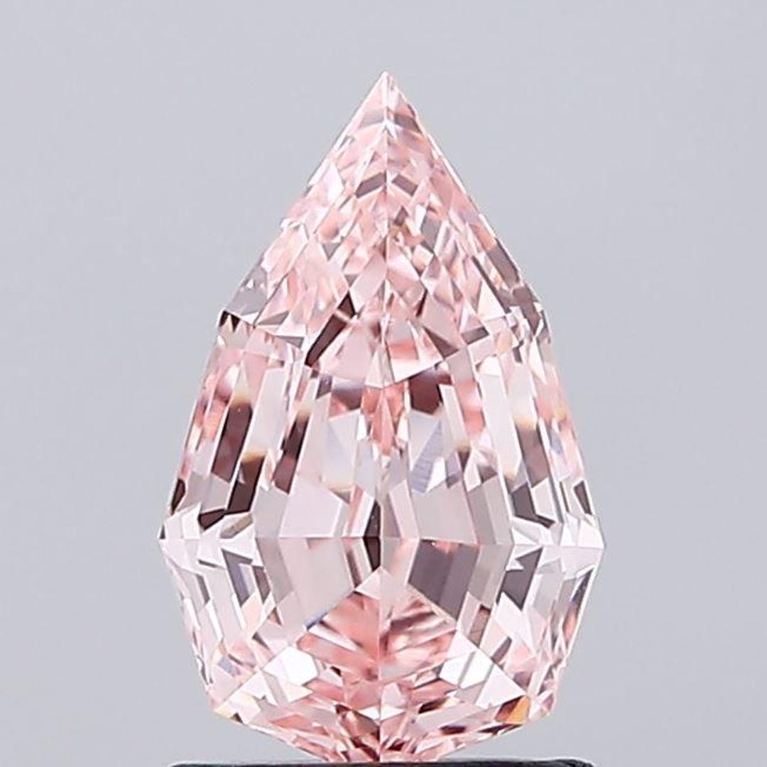 Rare Certified 1.58CT Octagonal Fancy Vivid Pink VS1 Lab Grown Diamond ...