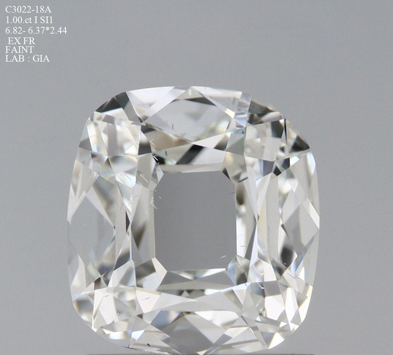 GIA 1.01CT Old Mine Cut Diamond: Earth Mined, No Treatment - Etsy