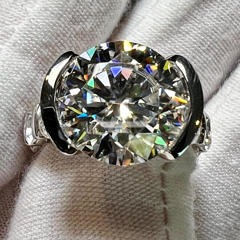 Certified 4CT G VVS2 3EX Lab Grown Diamond Heart Bridal Ring Set - Etsy