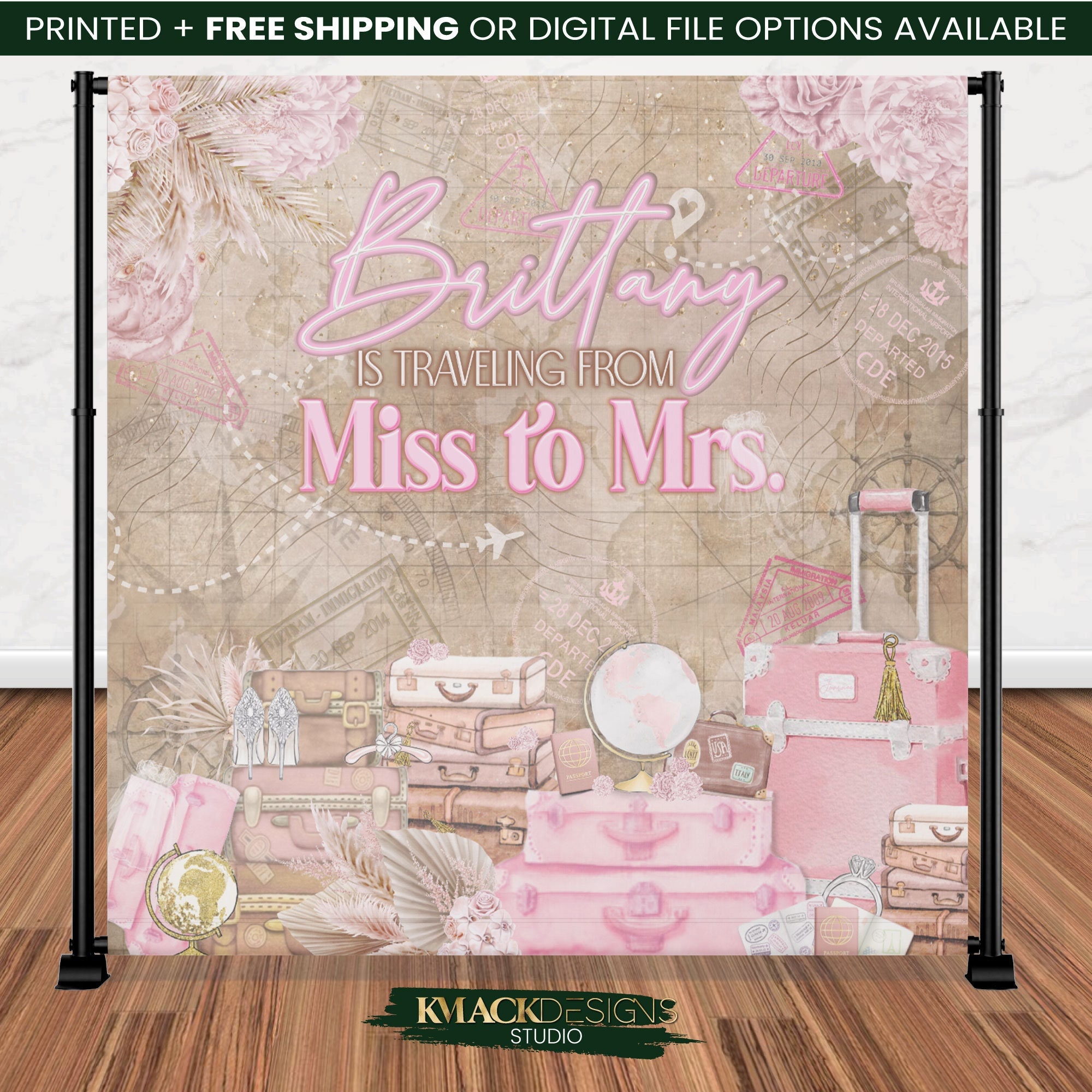 Travel Themed Backdrop Digital - Etsy