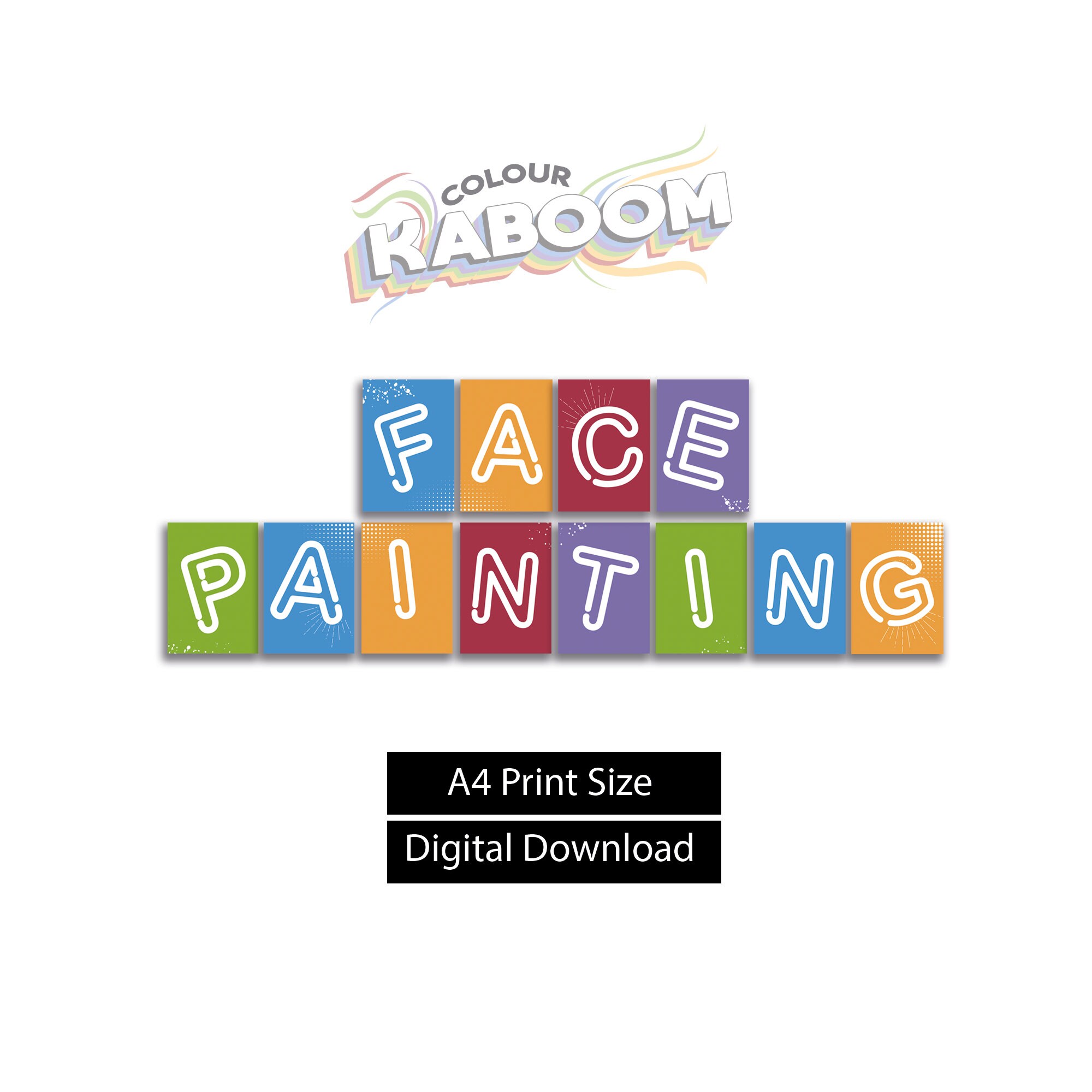2 Colour Way Face Painting Sign | Face Painting Digital Download | Face ...