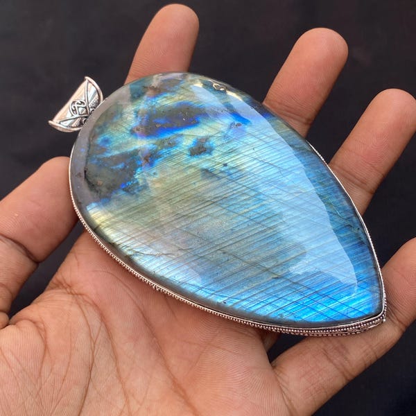 Labradorite Pendant - Etsy