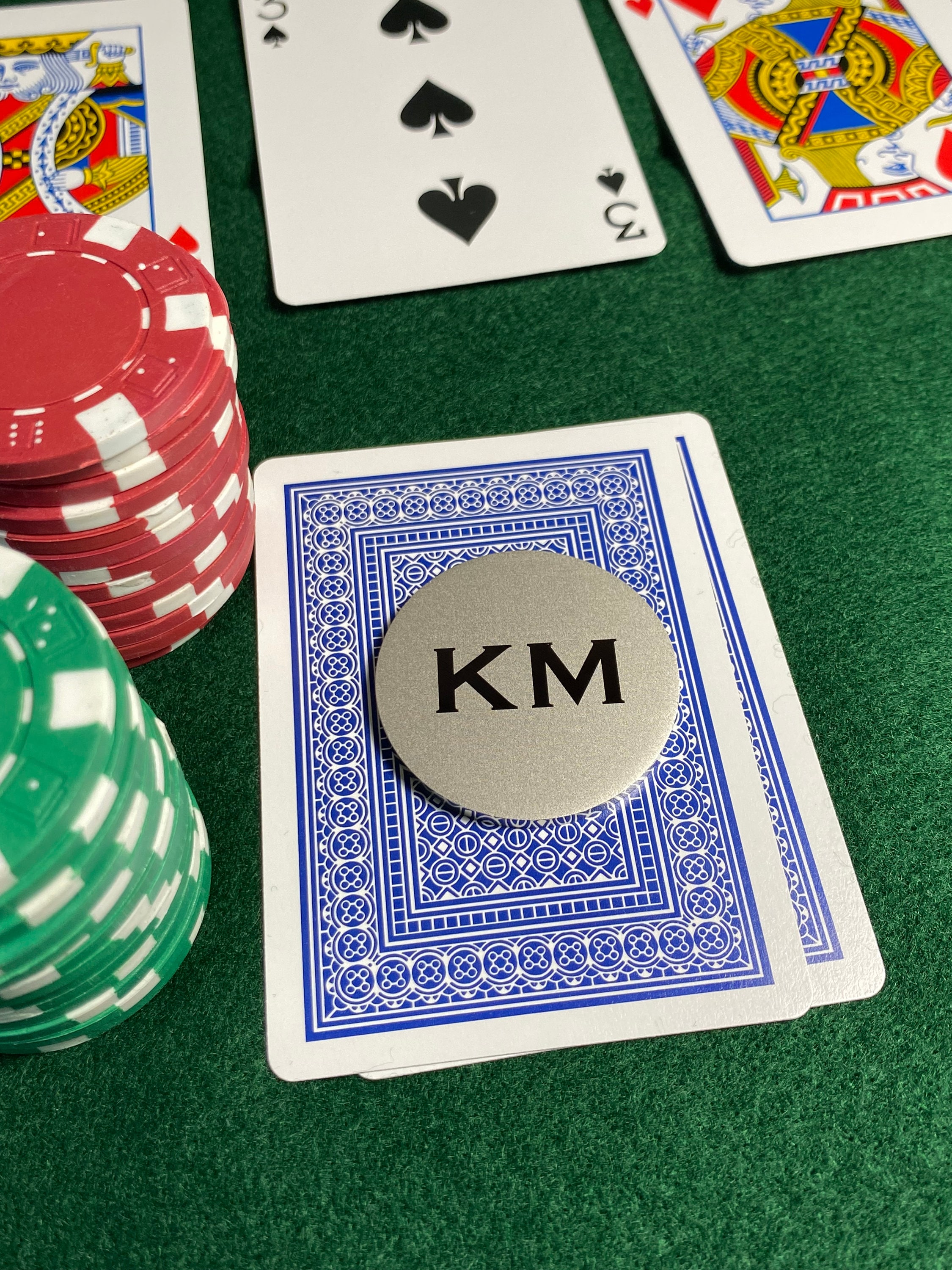 Personalized Poker Card Hand Protector, Stainless Steel, Custom Laser ...
