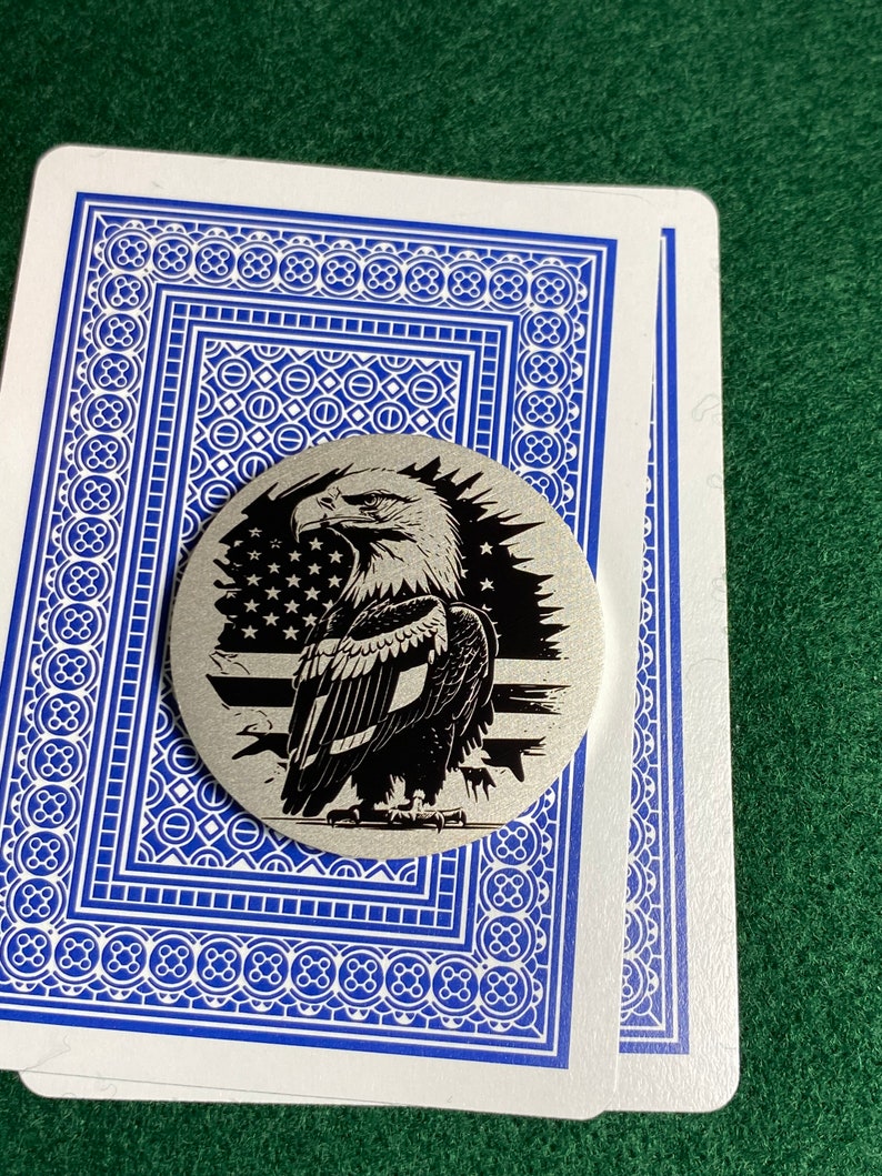 Personalized Poker Card Hand Protector, Stainless Steel, Custom Laser ...