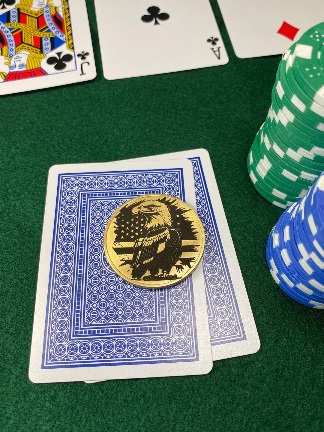 Personalized Brass Poker Card Hand Protector Custom Laser - Etsy