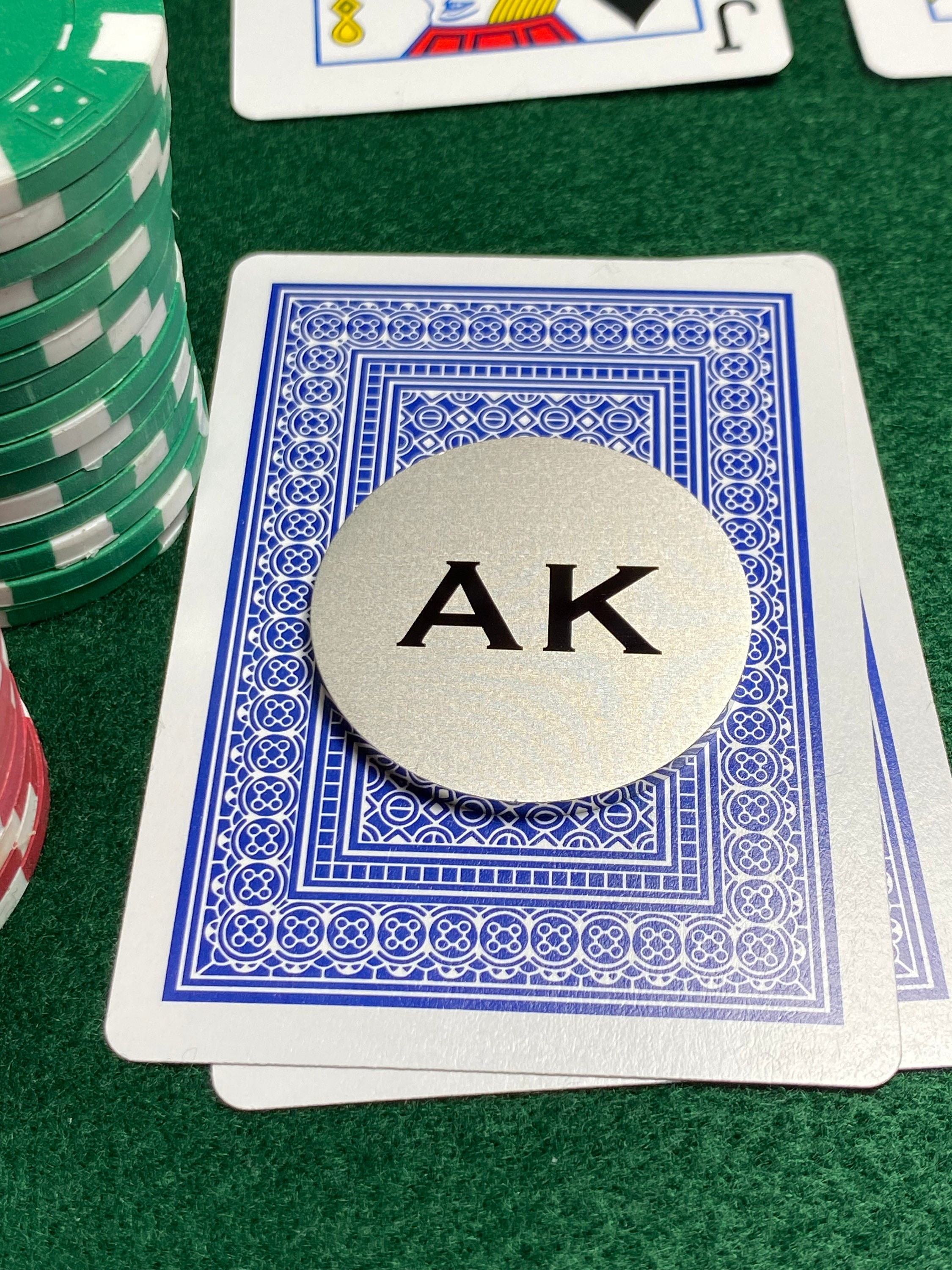 Personalized Poker Card Hand Protector, Stainless Steel, Custom Laser ...