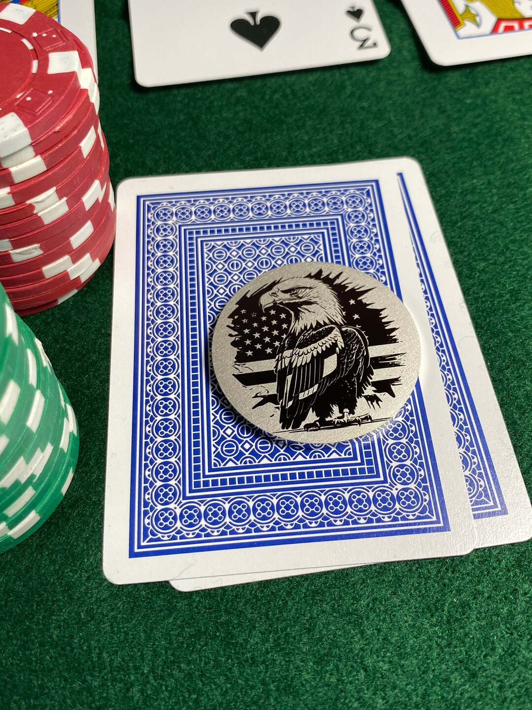 Personalized Poker Card Hand Protector, Stainless Steel, Custom Laser ...