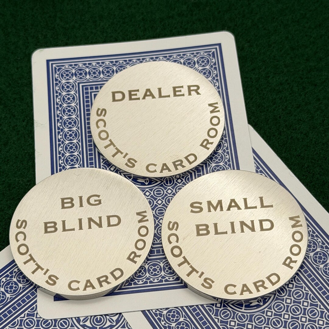 Custom Poker Buttons Stainless Steel – Dealer, Small Blind, Big Blind ...