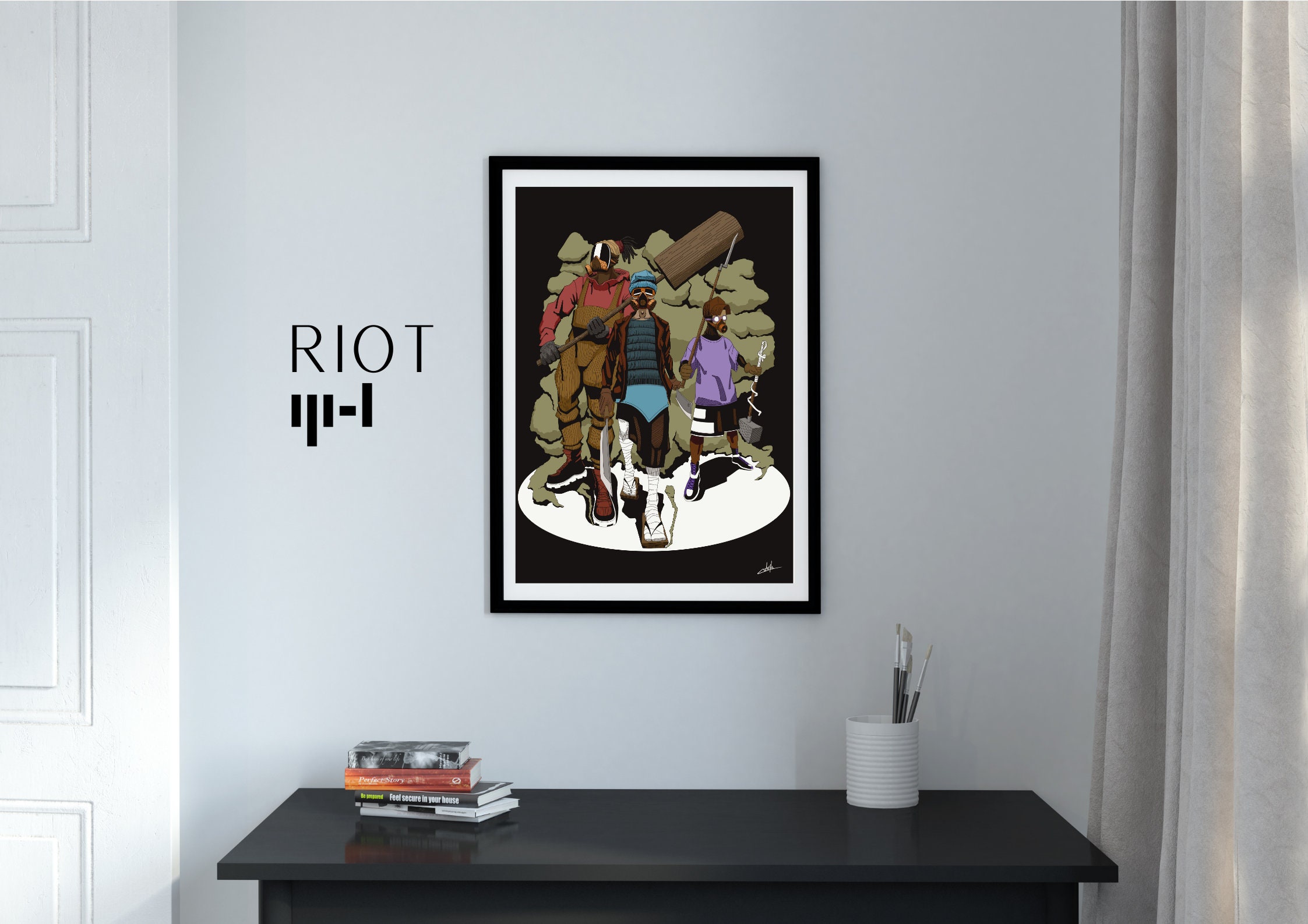 Riot Artwork Sci Fi Alternate Reality Warriors Freedom - Etsy